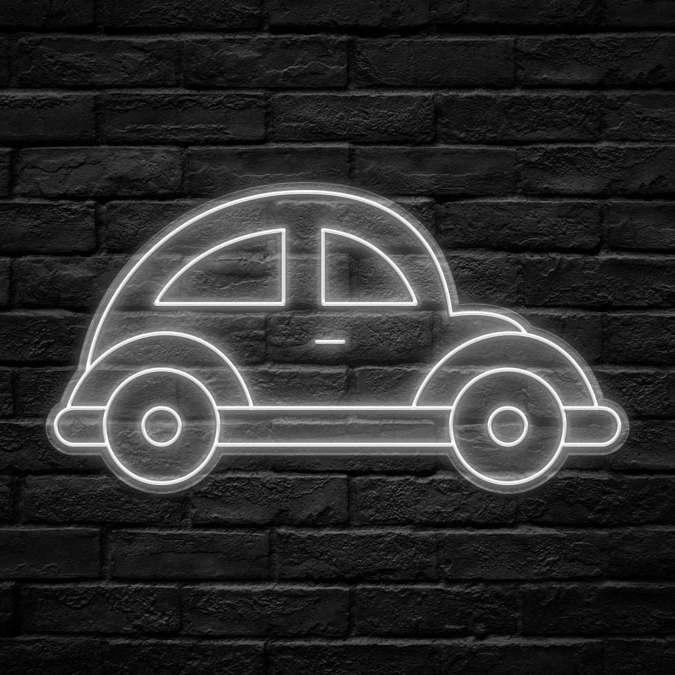 Beetle Car LED Neon Sign | Retro LED Garage & Room Decor – HexaGara