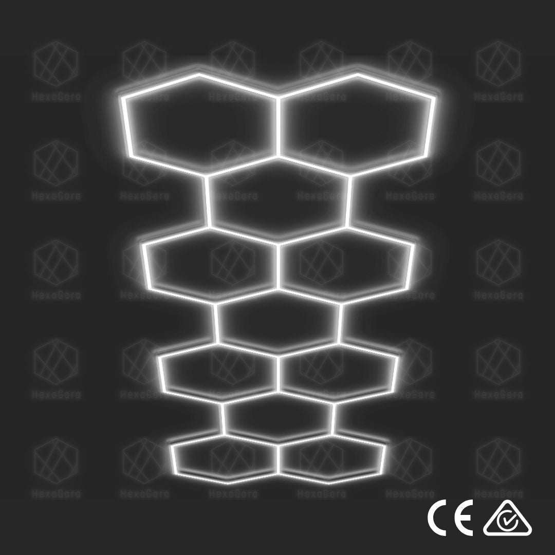 Hexagonal Lights Grid - 11 Hex Long | Modern LED Lighting for Large ...