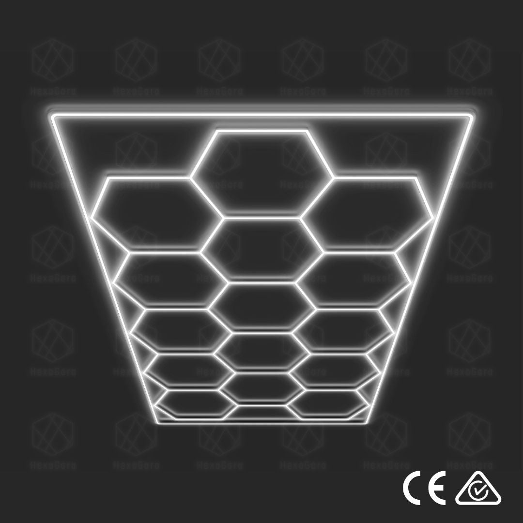 Hexagonal Lights Grid - 15 Hex with Color Border | Modern LED Lighting ...