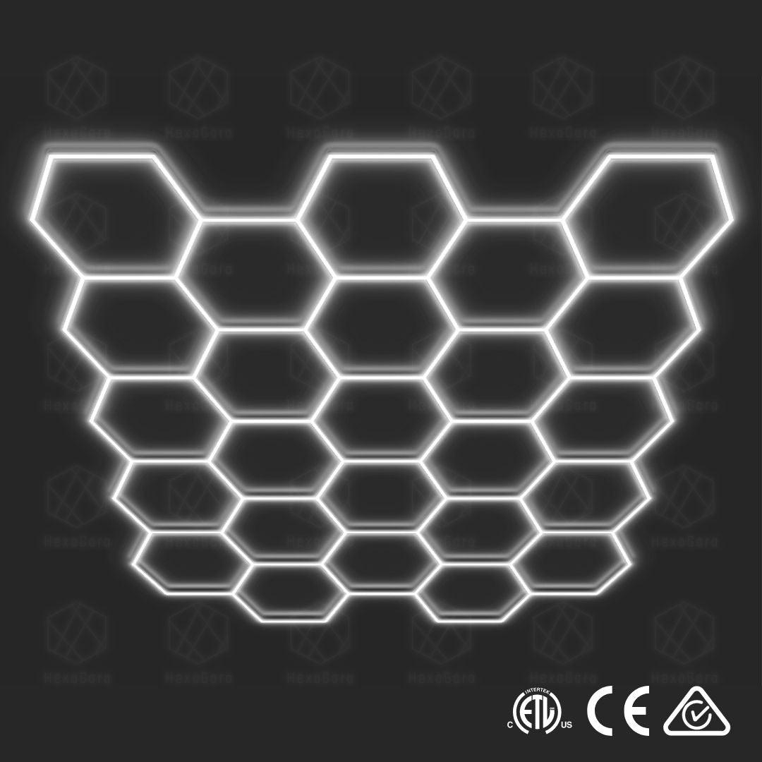 Hexagonal Lights Grid - 25 Hex: Perfect for Garages, Gyms, Shops ...
