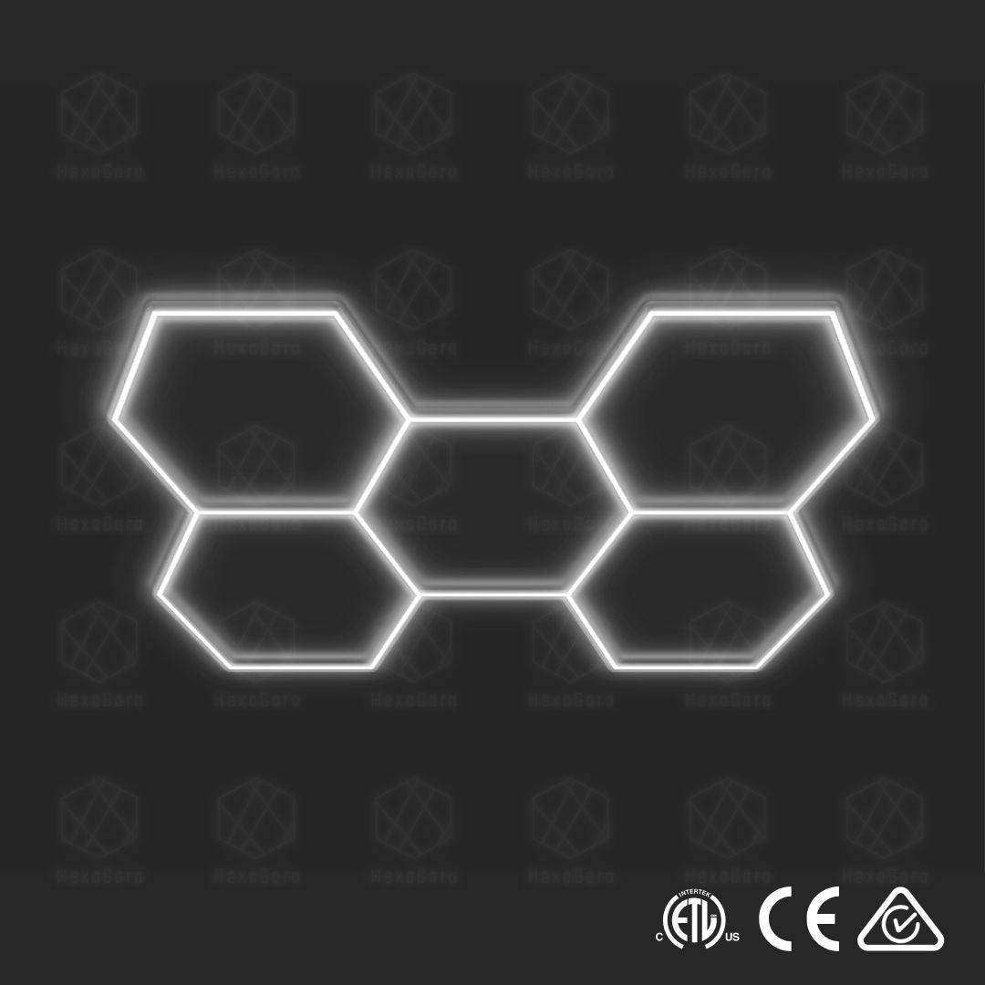 Hexagonal Lights Grid - 5 Hex: Perfect for Garages, Gyms, Shops ...
