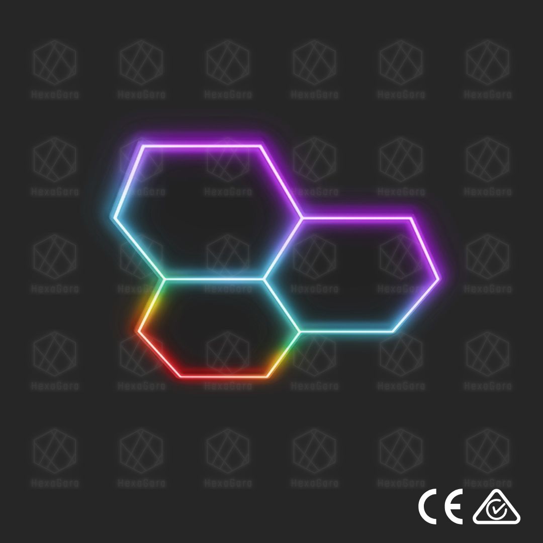 RGB Hexagonal Lights Grid - 3 Hex (Mesh) | Customizable LED Lighting ...